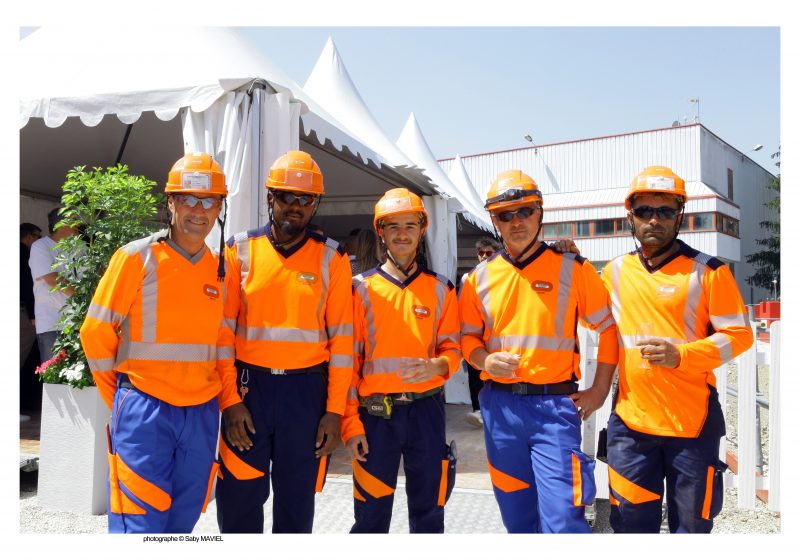 DCB International. Pose de la première pierre de Lime, à Limonest