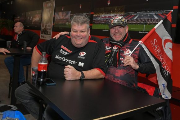 Gerland. Les tribunes VIP de LOU Rugby – Saracens en coupe d'Europe